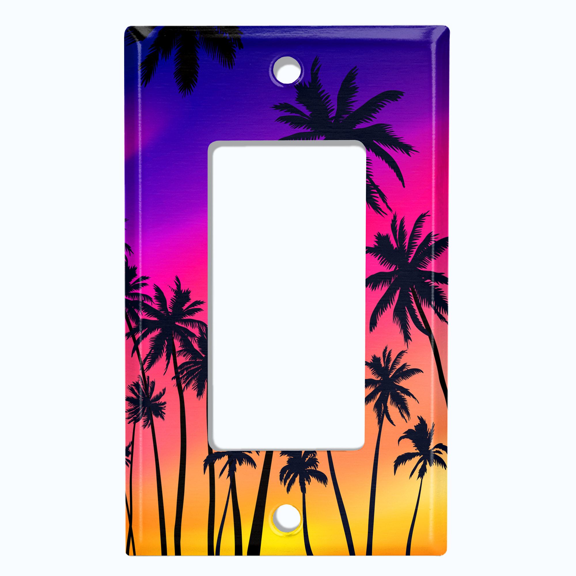 WorldAcc Metal Light Switch Plate Outlet Cover (Sunset Colourful Sky ...