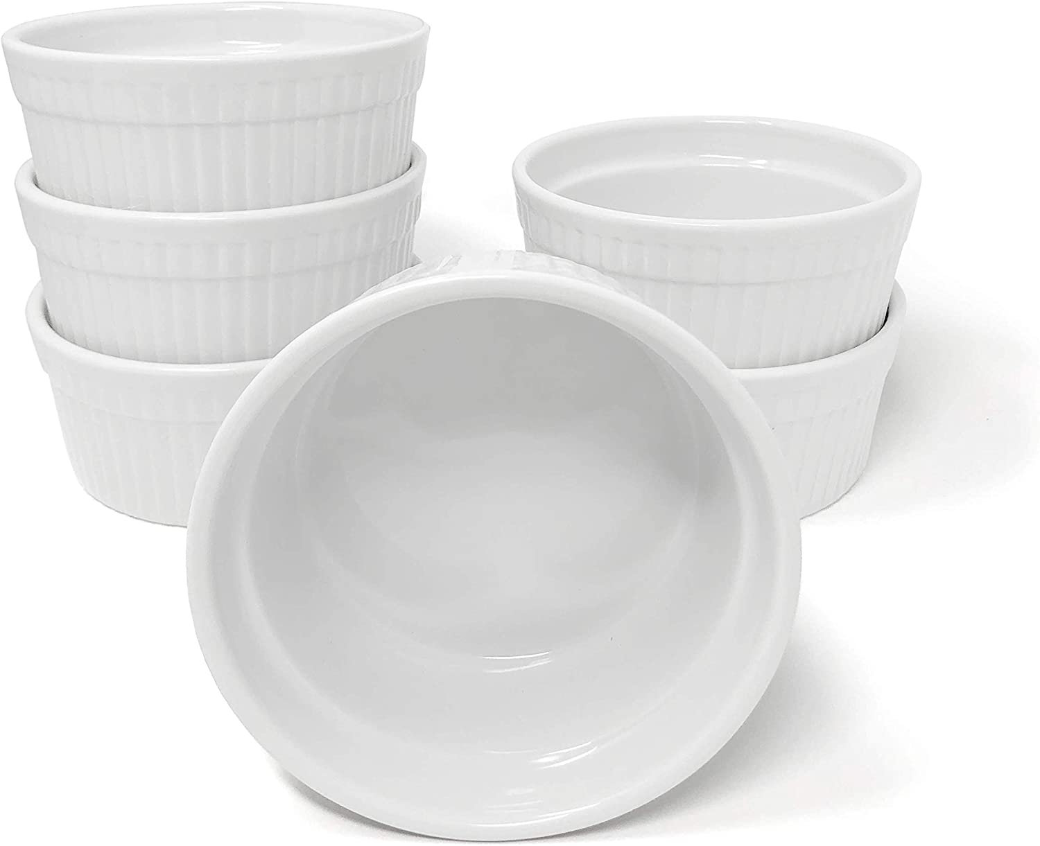 Furmaware 12 oz White Ceramic Round Ramekins | Wayfair