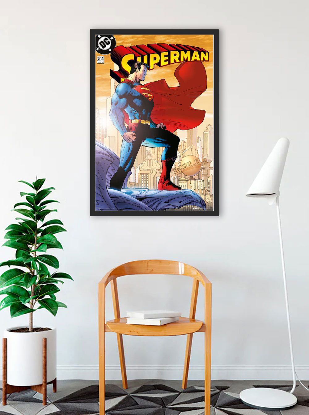 Buy Art For Less Superman - Above Metropolis Comic Book Cover Sturdy ...