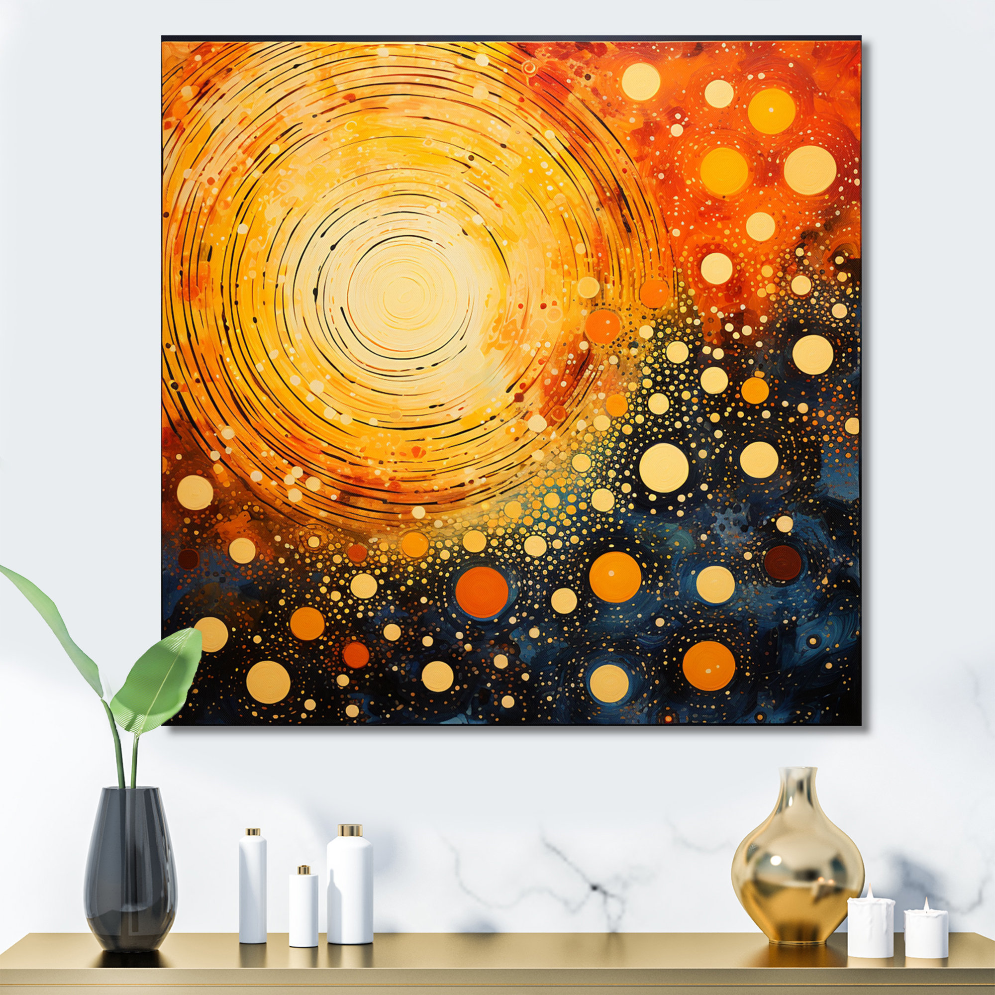 Ivy Bronx Fiery Fusion I - Abstract Collages Canvas Art Print - Wayfair ...