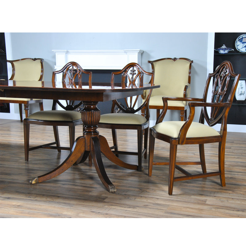 Niagara Mahogany Solid Wood Dining Table | Wayfair