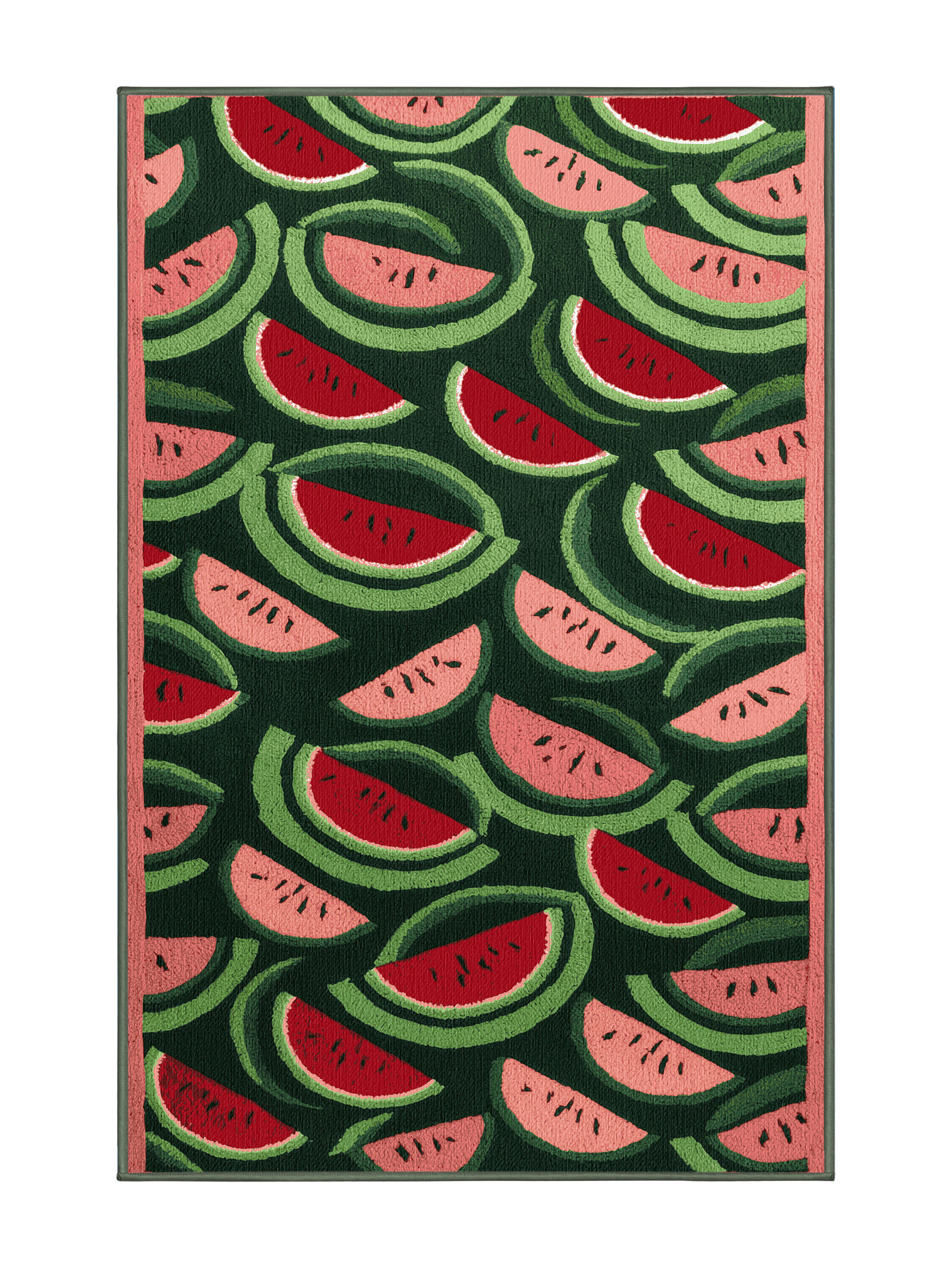 One Allium Way® Washable Snap Melon Fruits Area Rug | Wayfair