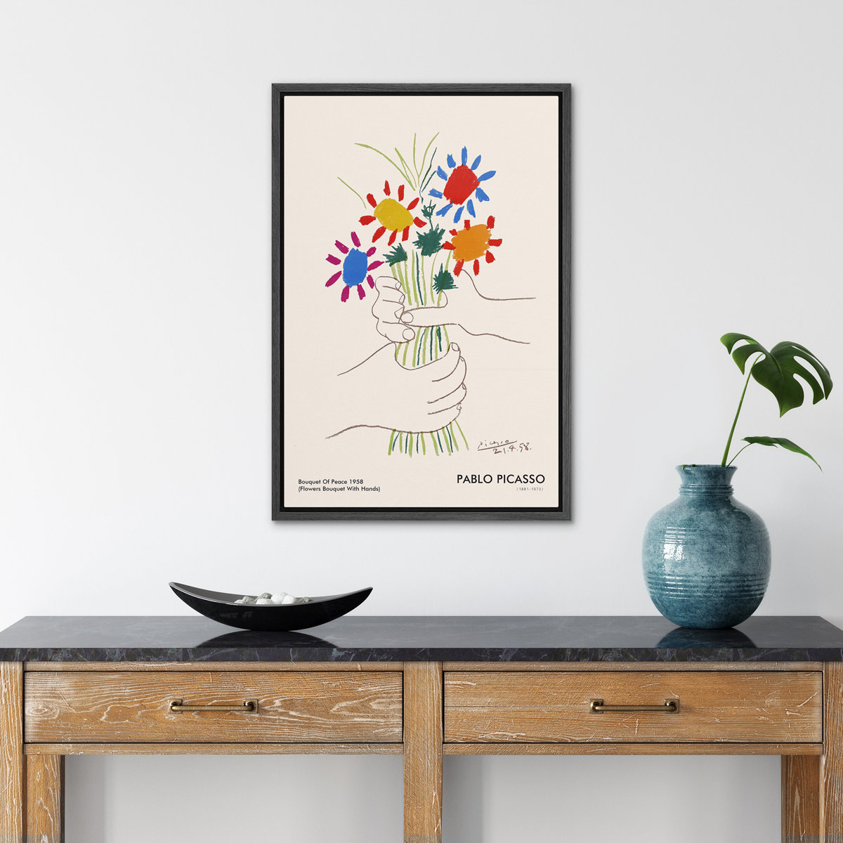 SIGNLEADER Bouquet of Peace (Flower Bouquet With Hands) Pablo Picasso ...