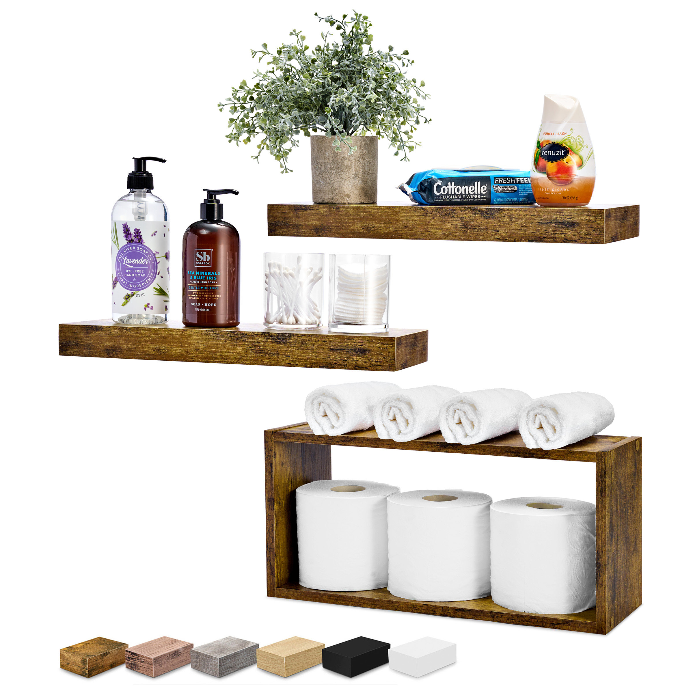 Sorbus Floating Shelve with Box Shelf Set - Wayfair Canada