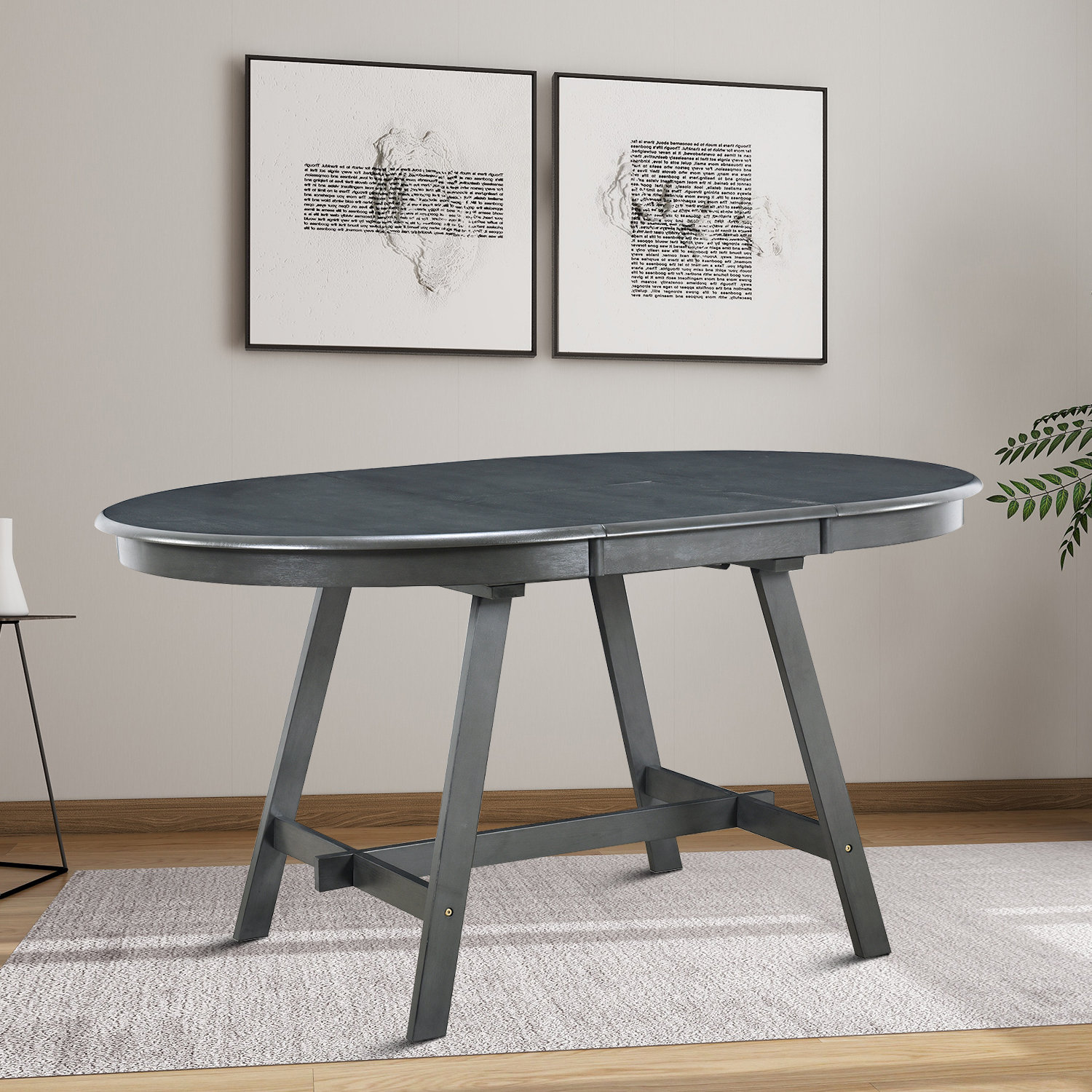 Winston Porter Obear Vintage Style Expandable Dining Table with ...