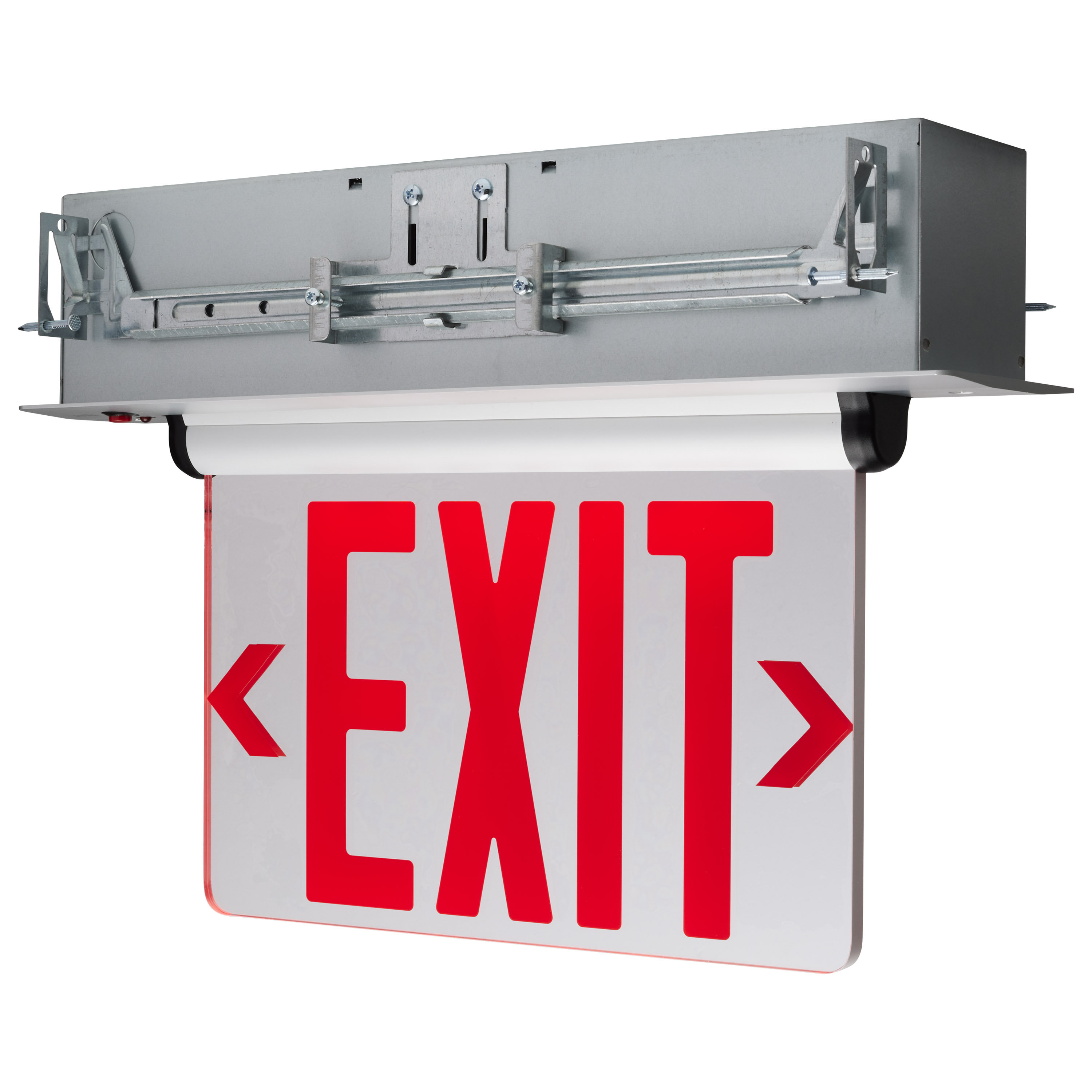 Nuvo (Mirror) Edge Lit LED Exit Sign 3.14 Watt Dual Face 120/277 Volts ...