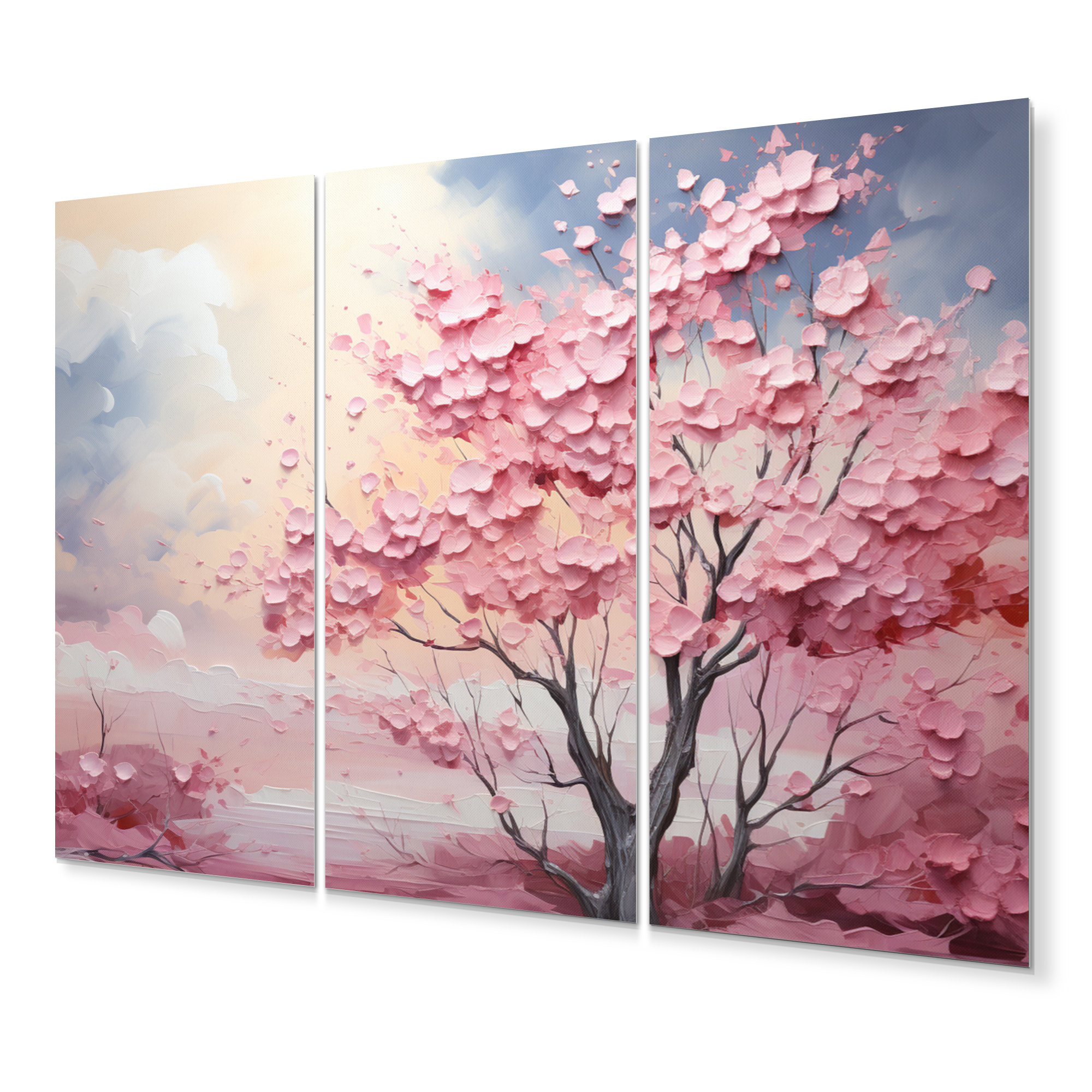 Winston Porter Clouds Prairies Collages II On Canvas 3 Pieces Print ...