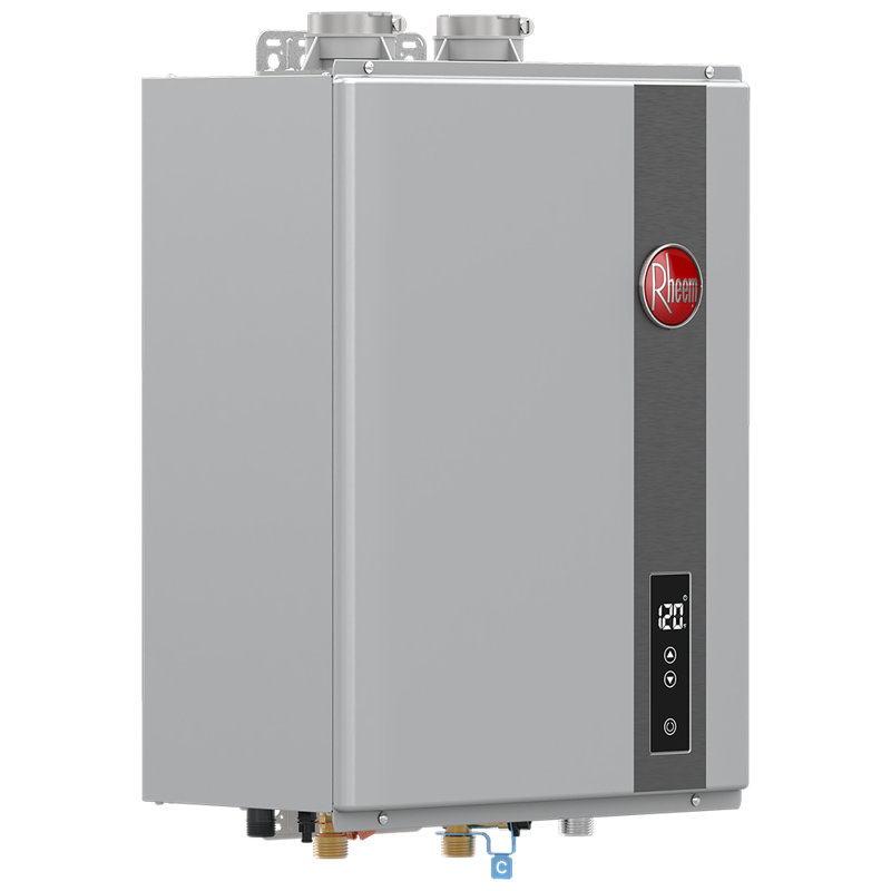 Rheem Super High Efficiency Condensing Indoor 8.4 GPM Tankless Gas ...