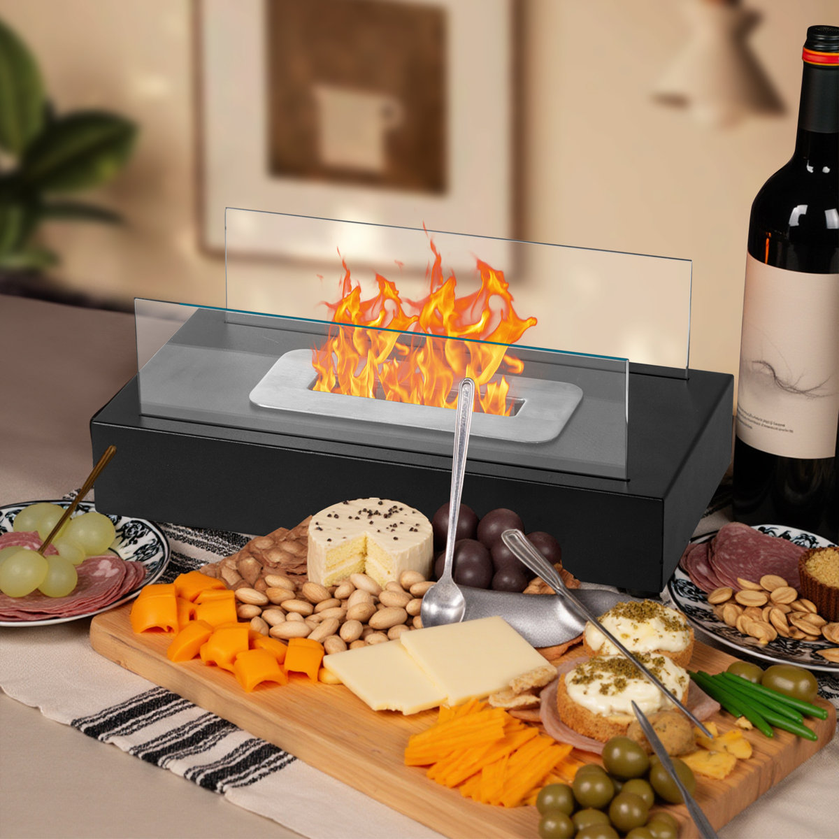 Outopee 13 In. Steel Modern Portable Tabletop Fire Pit & Reviews | Wayfair