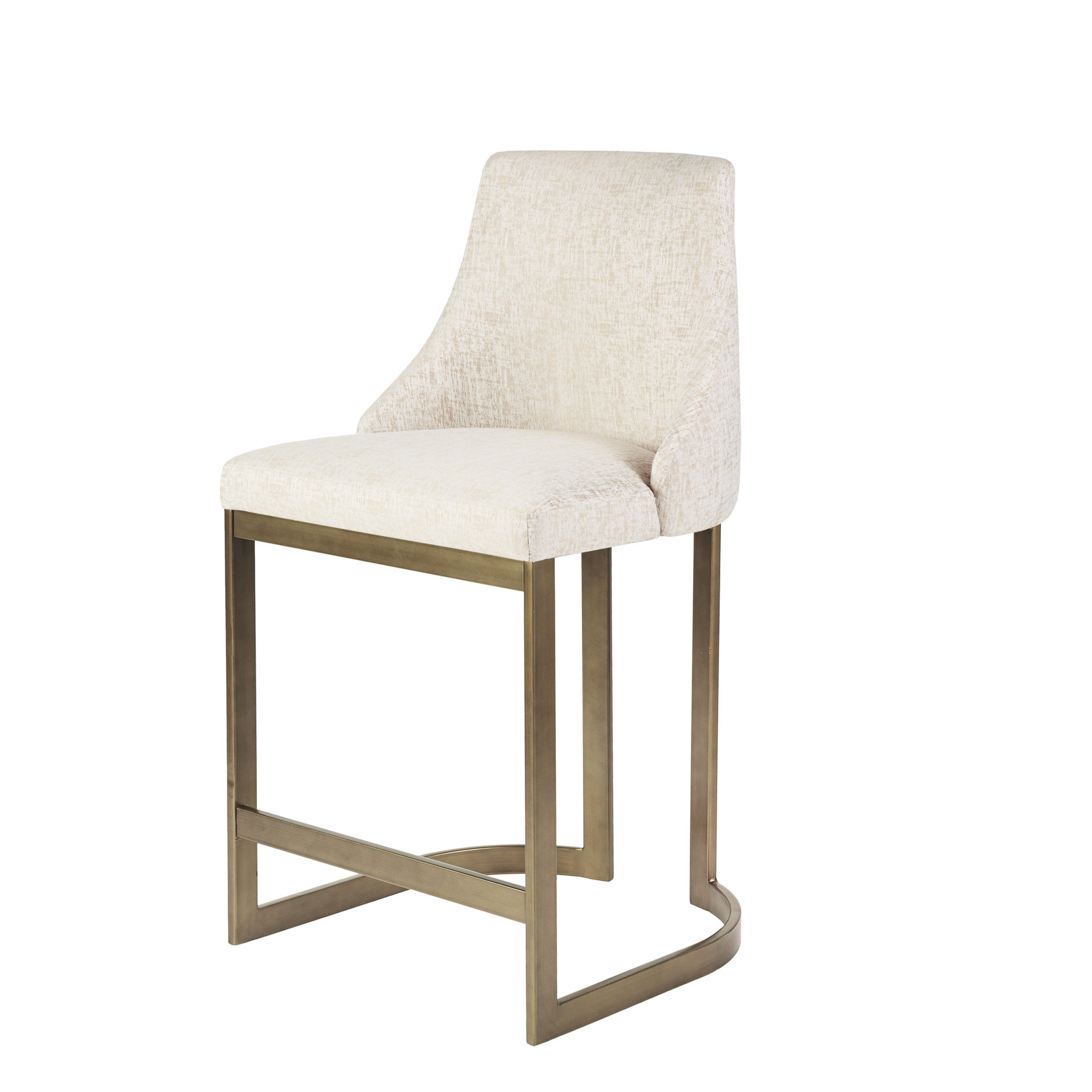 Wildon Home® 26"h Upholstered Counter Stool With Metal Base - Modern ...