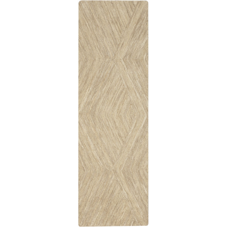 Ebern Designs Atyana Taupe Modern Indoor Wool Rug | Wayfair