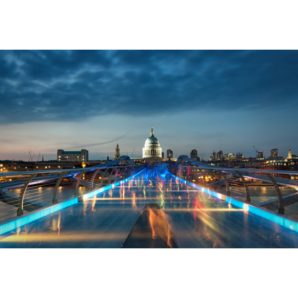 Hokku Designs Cheala Millennium Bridge On Canvas by Lloyd-Horgan ...