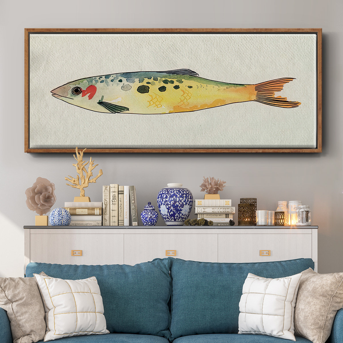 Red Barrel Studio® Fanciful Fish I- Framed Canvas | Wayfair