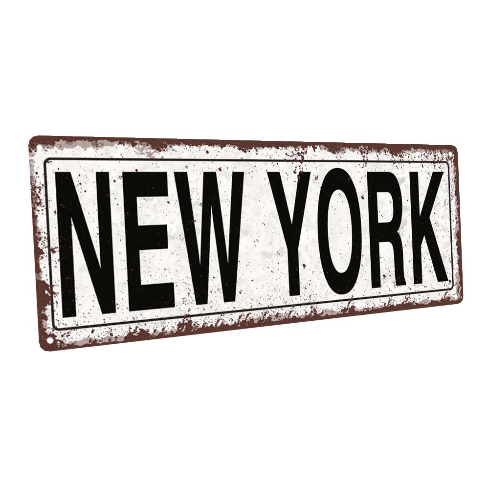 Gracie Oaks Ultimate Outdoor New York Metal Sign, Wall Art For Home ...