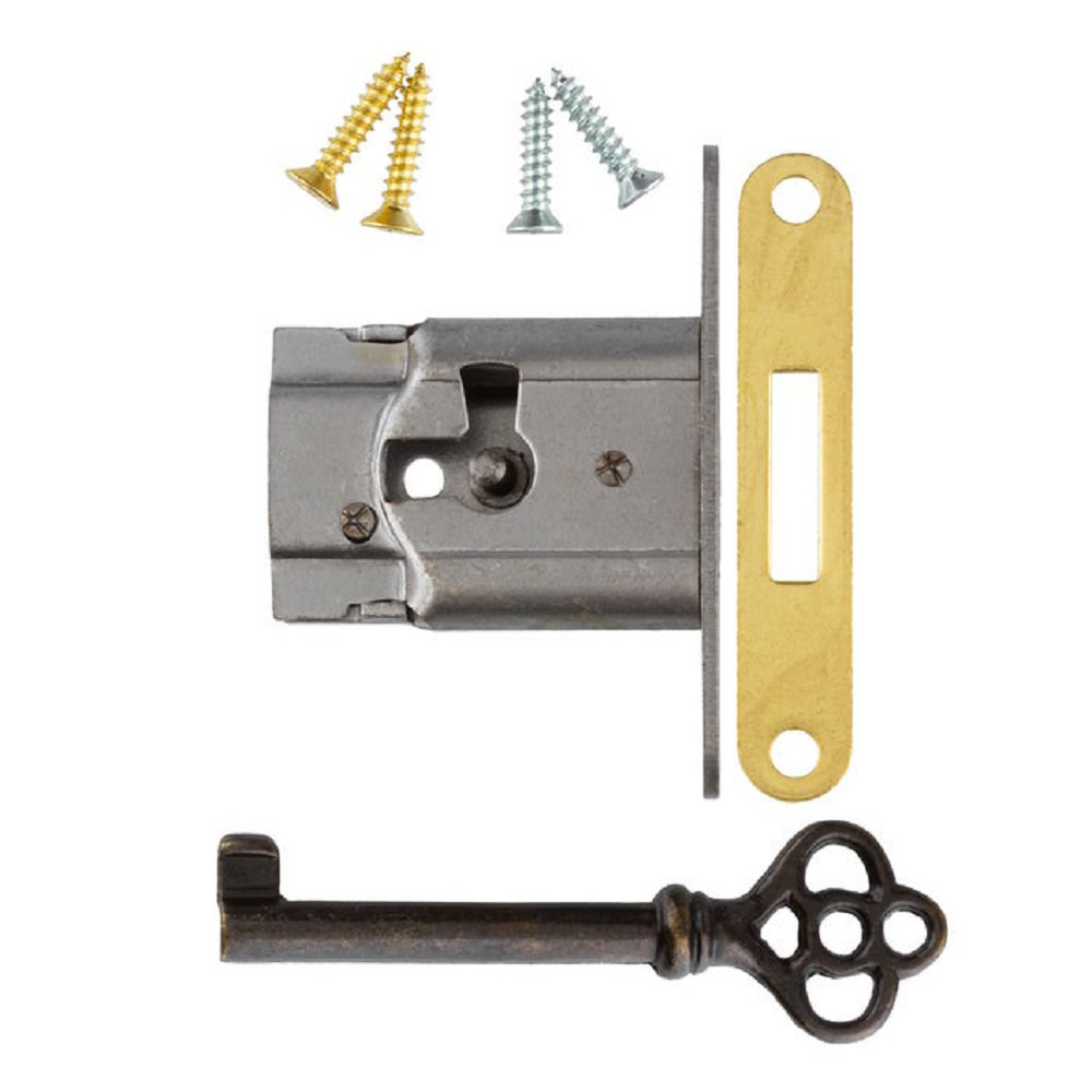 UNIQANTIQ HARDWARE SUPPLY Full Mortise Lock Set For Cabinet Doors Or ...