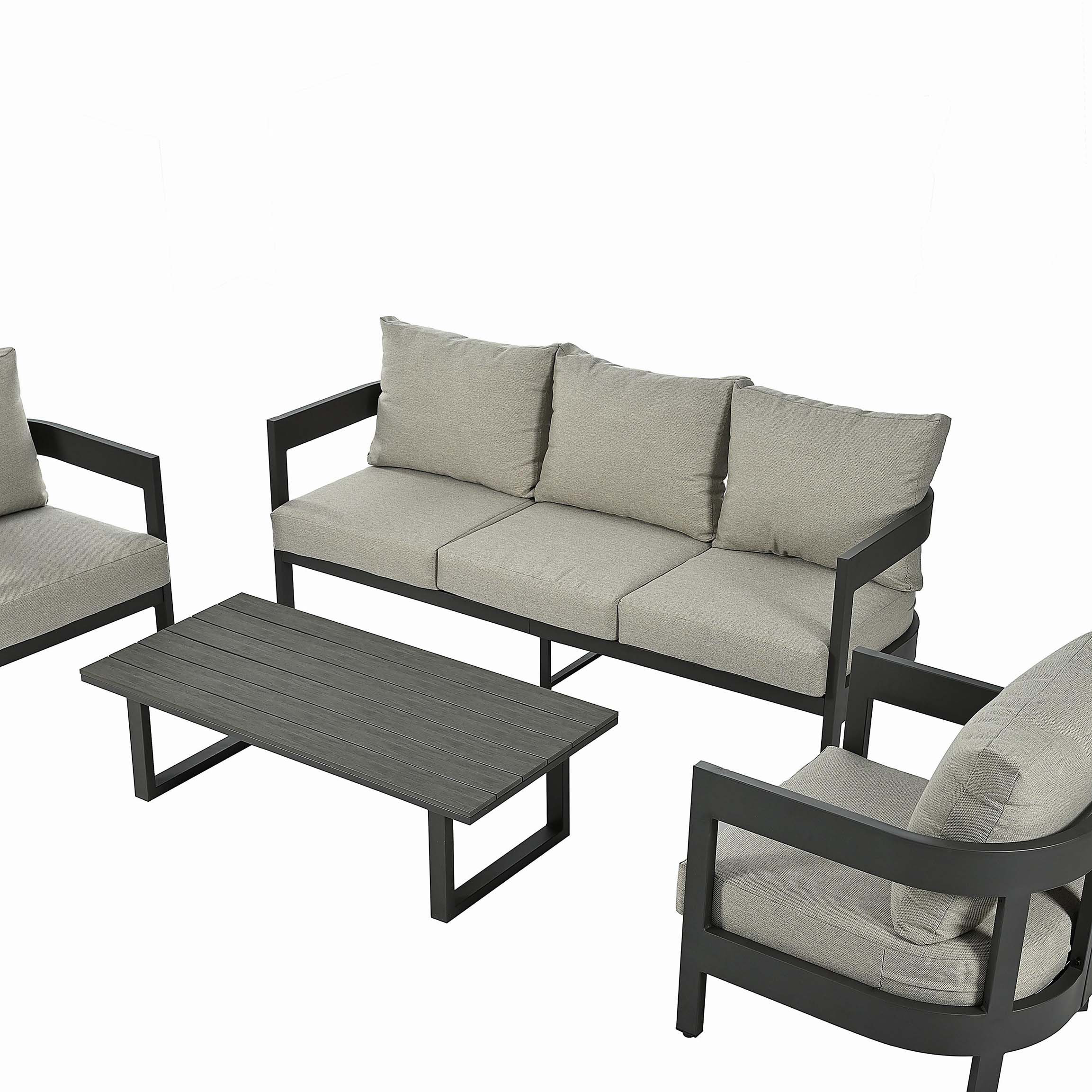 Bloomsbury Market High-Quality Outdoor Seating Set with Thick Cushions ...