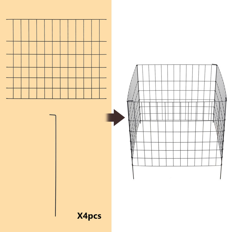 Arlmont & Co. 2.5 ft. H x 2 ft. W Kevari Metal Fencing | Wayfair