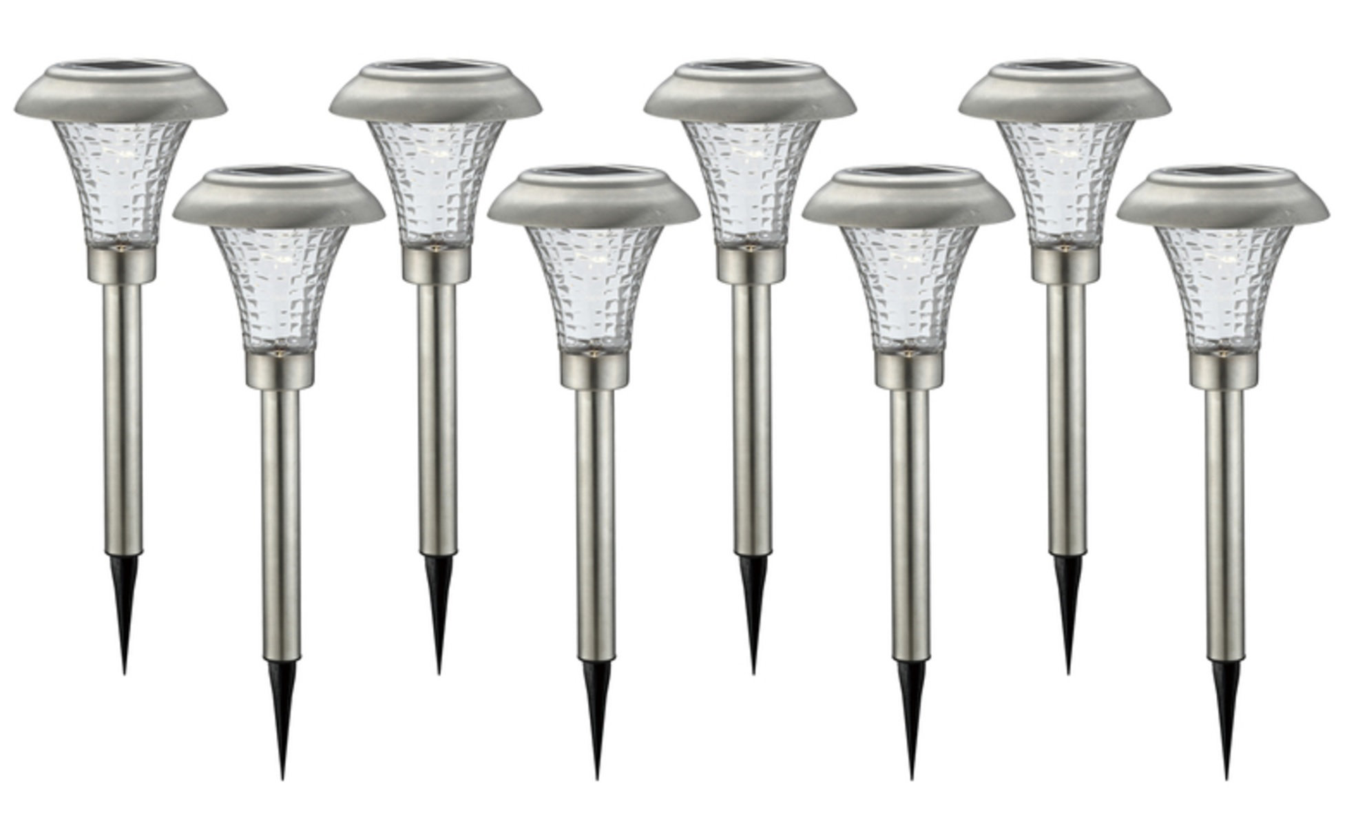 Living Accents 60029B-8PK Solar Powered LED Pathway Light, Matte | Wayfair