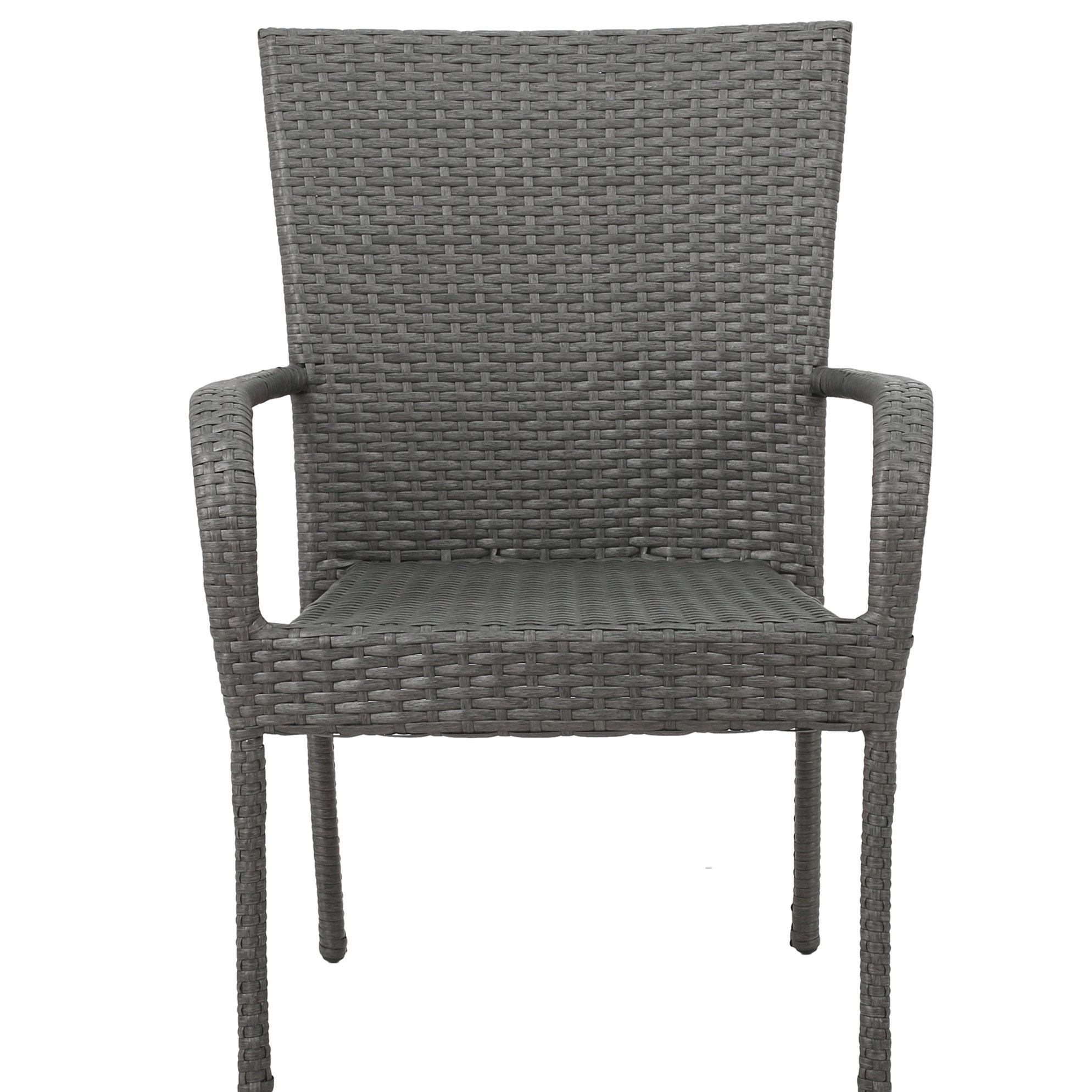 Hokku Designs 4pcs Stackable Grey Pe Chairs With Contemporary Design ...