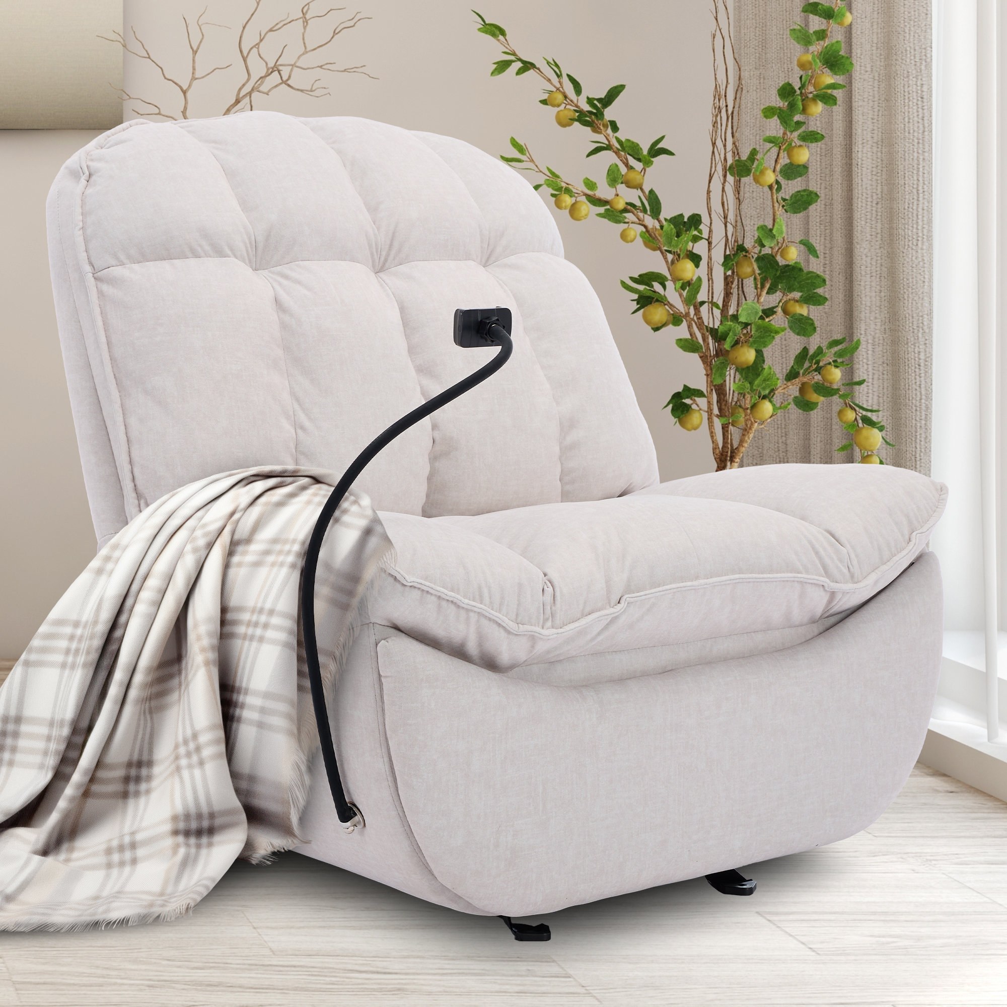 Mercer41 Oversized Rocker Recliner Chairs For Adults , Rocking Recliner ...