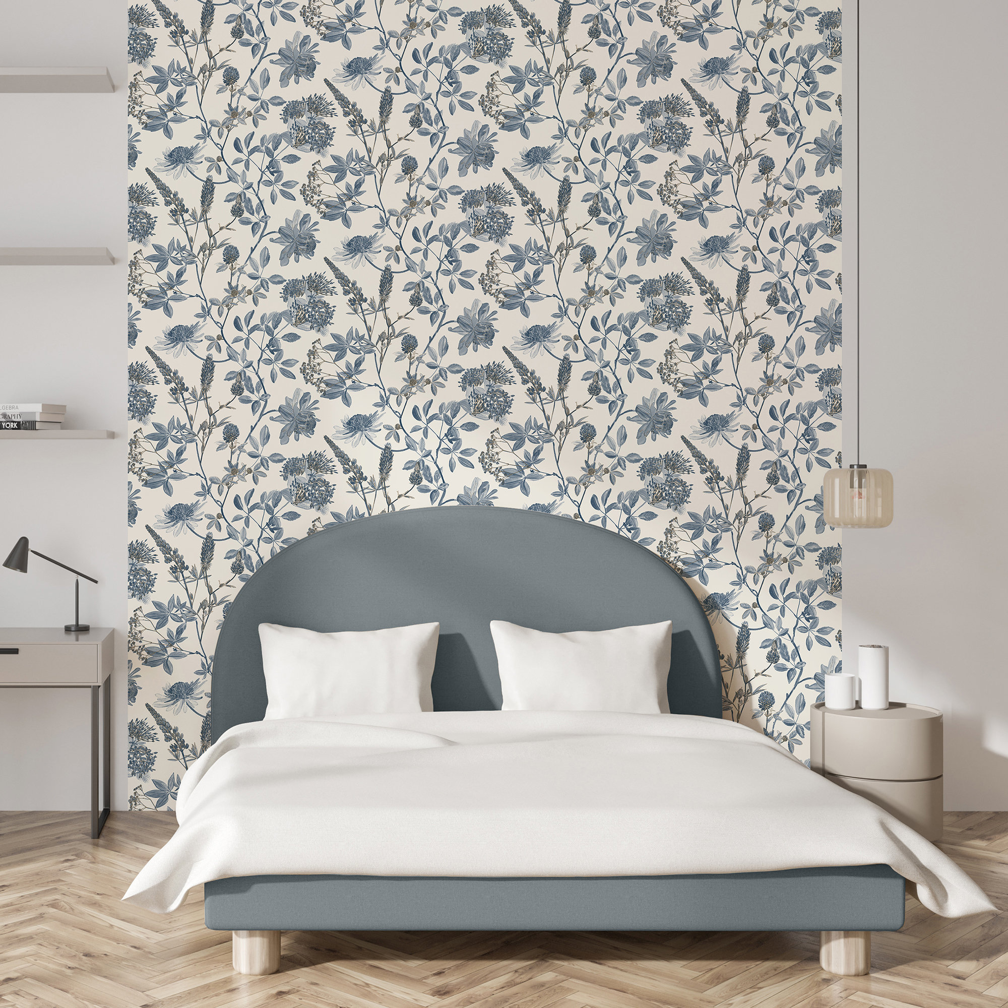 Wildon Home® Botanical Blueprint Painterly Branches Green Wallpaper ...
