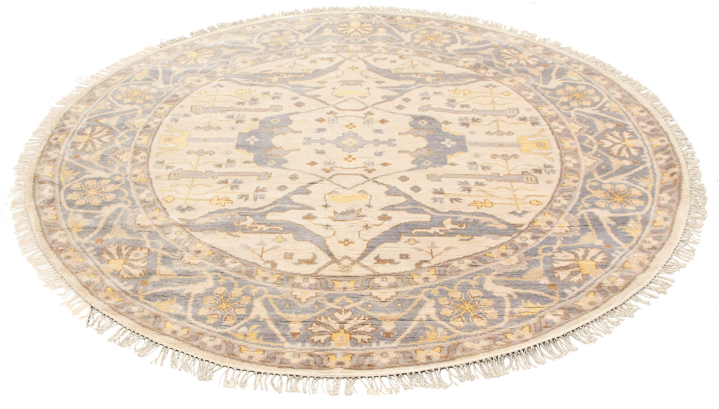 Isabelline One-of-a-Kind Antoni New Age 9' x 9' Round Wool Area Rug in ...