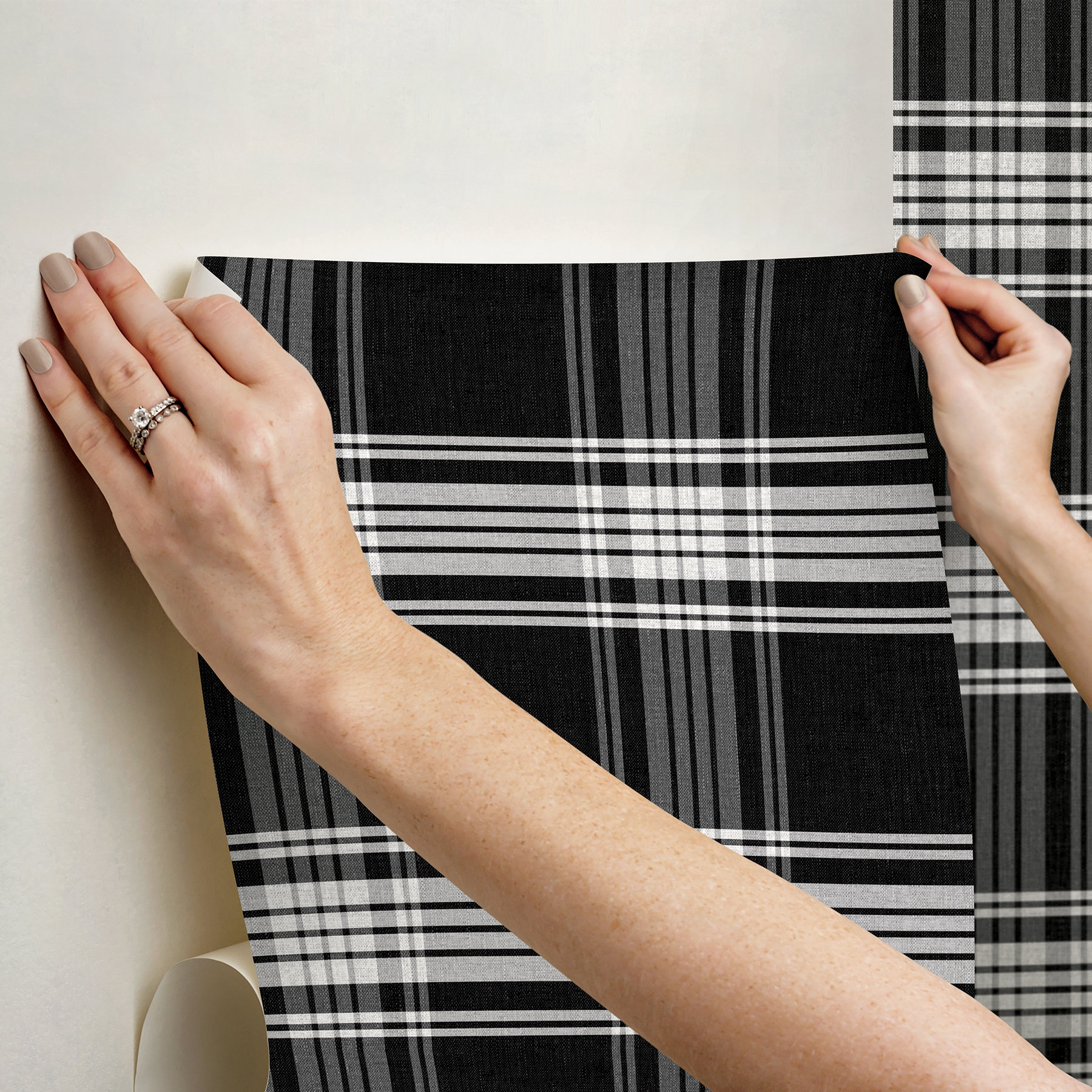 Room Mates Clueless Dionne Black Peel and Stick Wallpaper | Wayfair