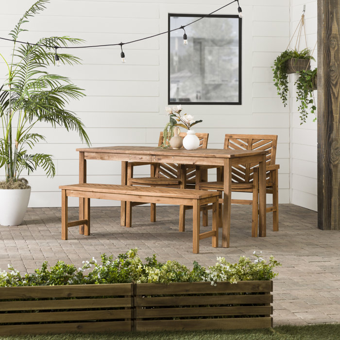 Foundry Select Bictor 4 - Person Outdoor Dining Set & Reviews | Wayfair