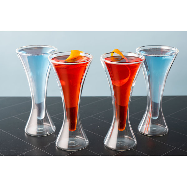 Lemonsoda Double Walled Cocktail Martini Glasses - 210 mL / 7 fl. oz ...