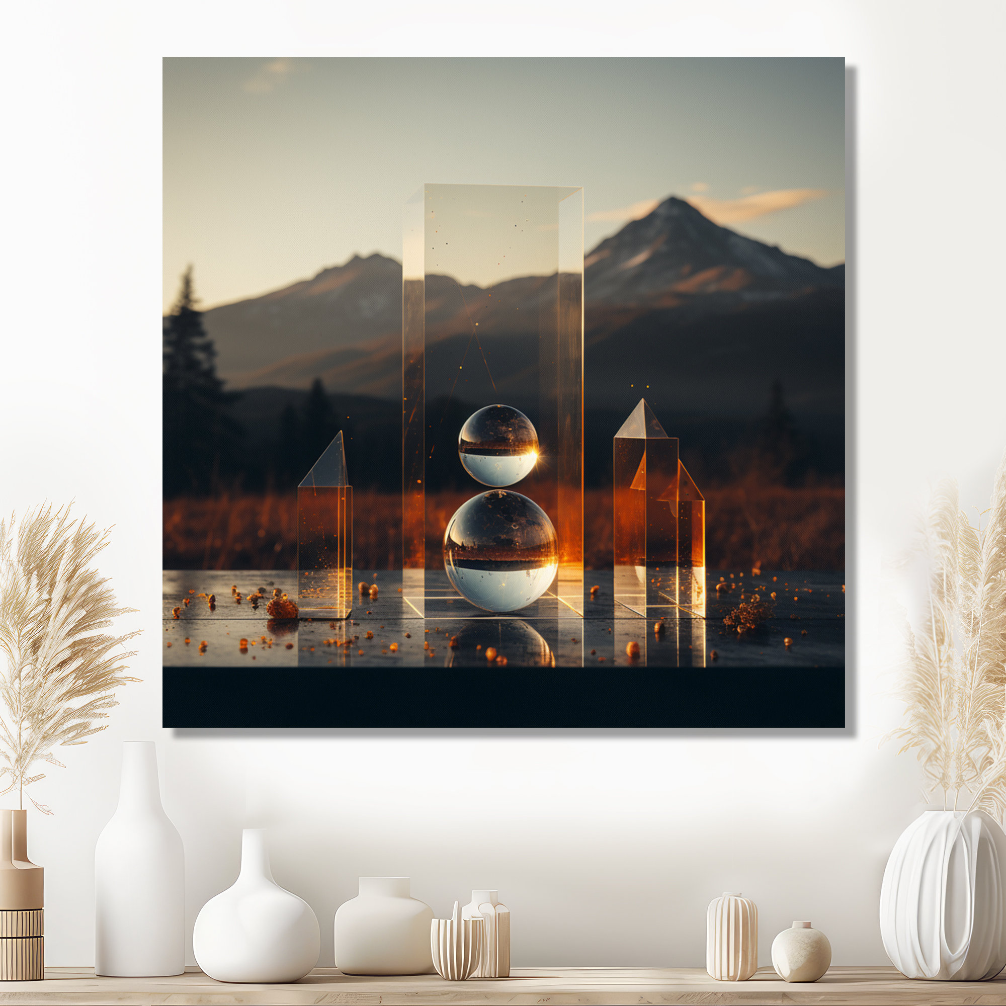 Latitude Run® Transparent Balance - Abstract Landscape Wall Art | Wayfair