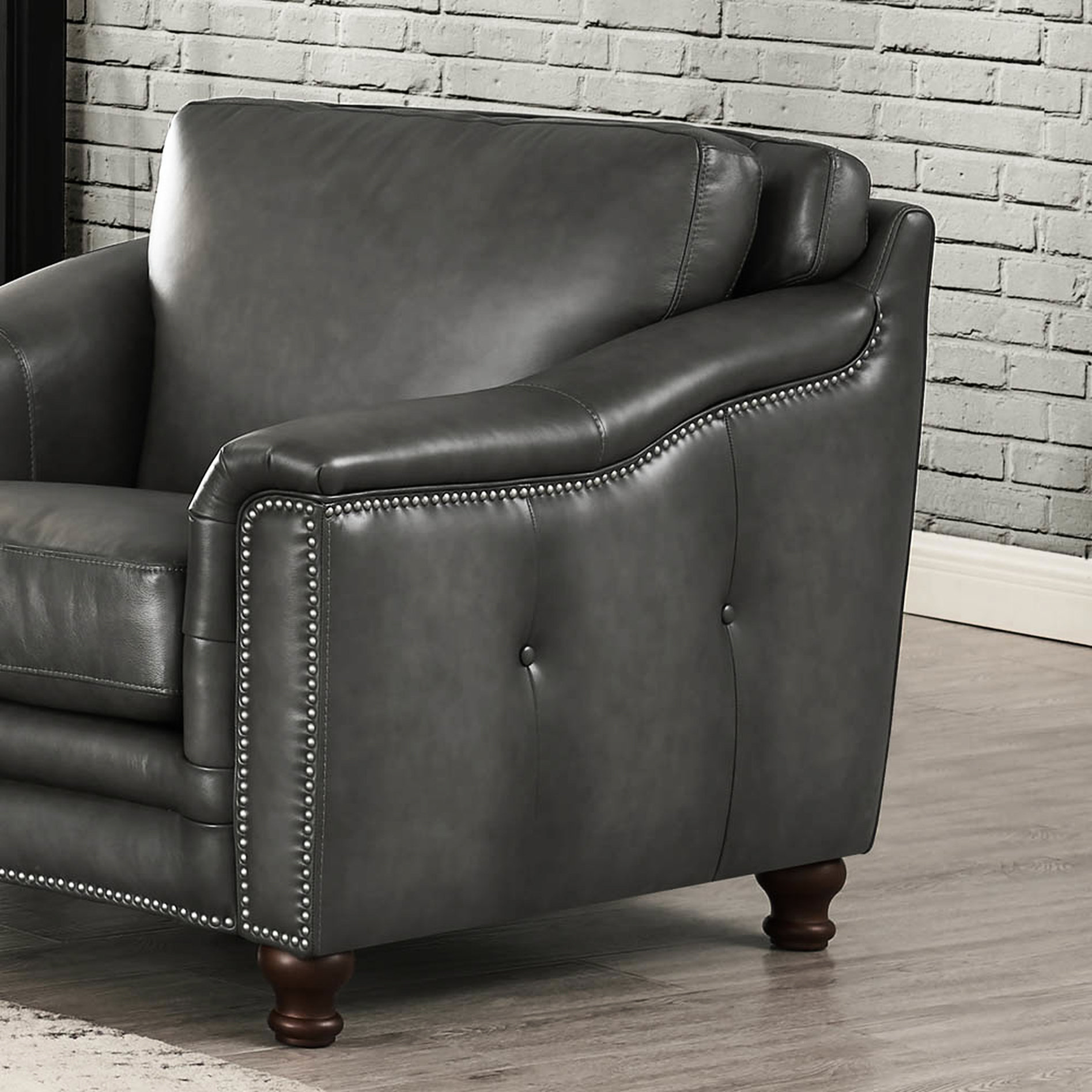 Corrigan Studio® Ash Color Armrest Chair - Spring Support, Comfortable ...