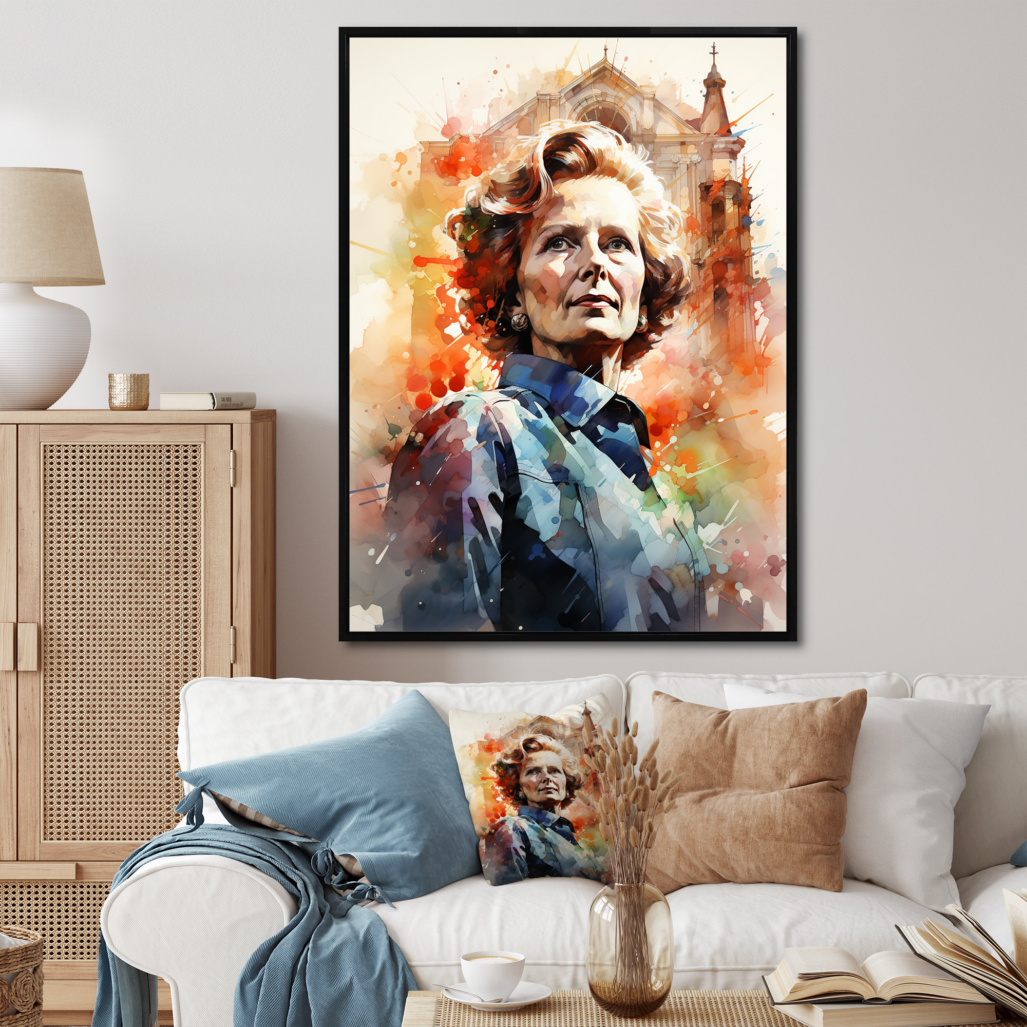 Red Barrel Studio® Leader Margaret Thatcher Portrait - Print on Canvas ...