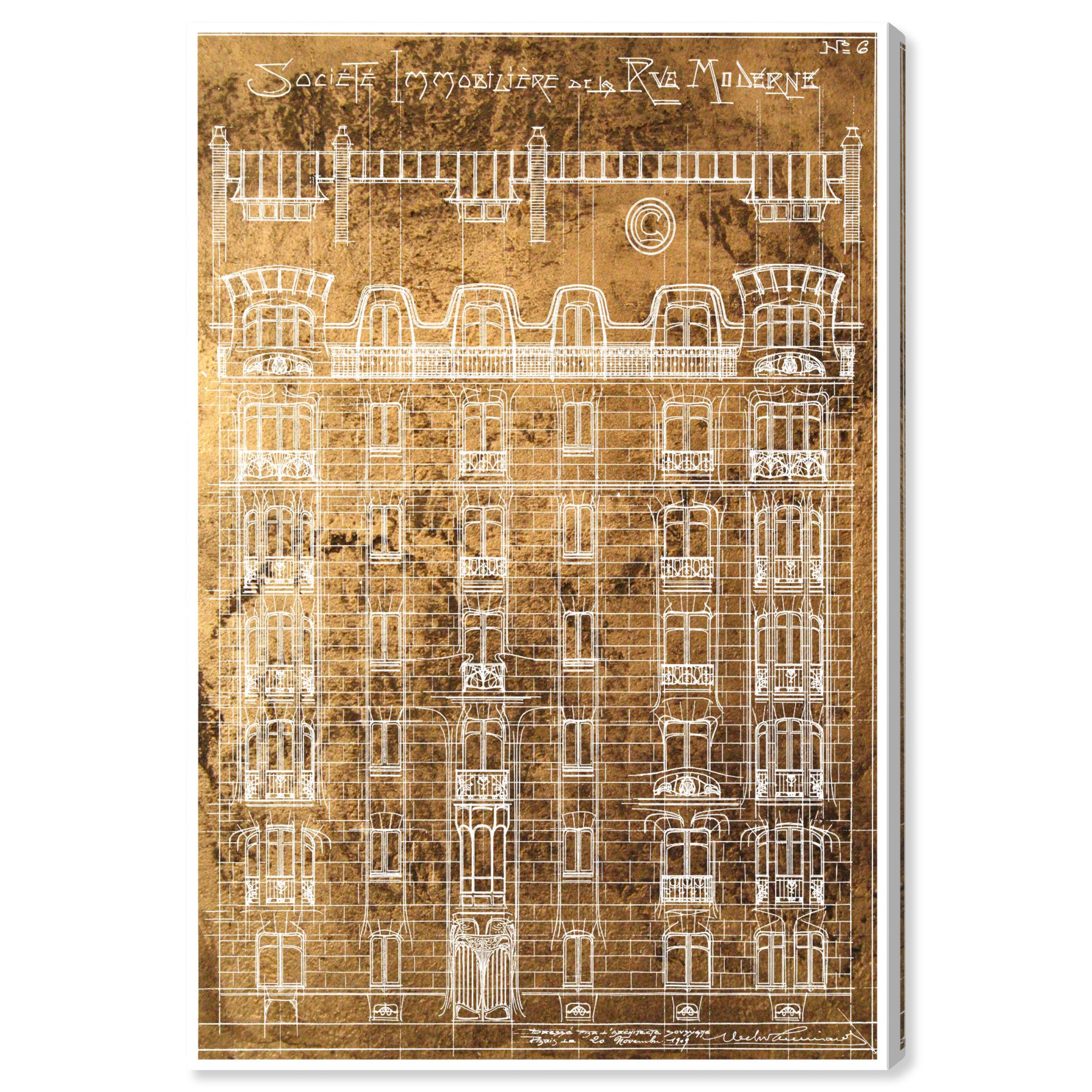 Art Remedy 'Architecture And Buildings Rue Moderne Structures' Art ...