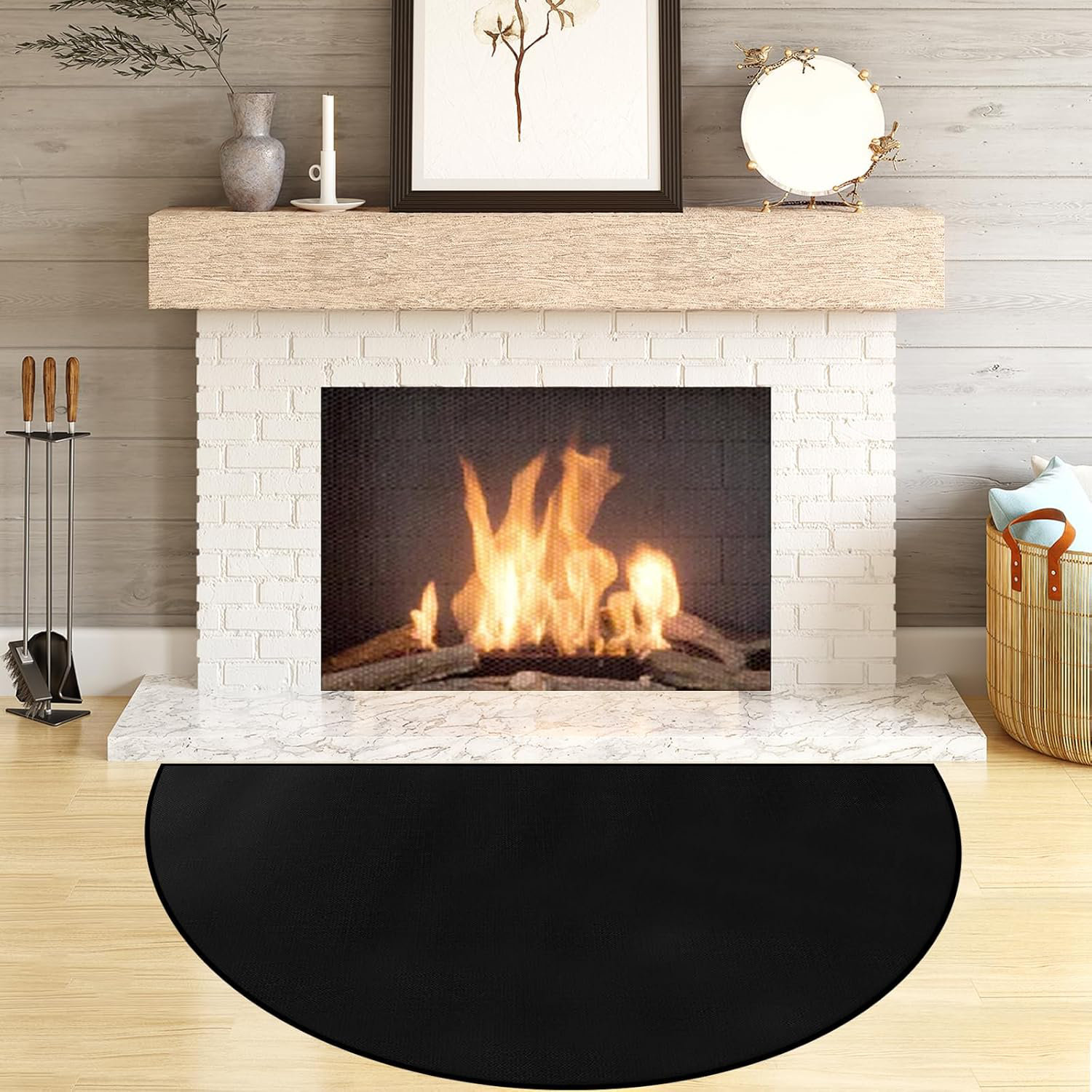 Ebern Designs Fireplace Mat, Hearth Rug Fireproof | Wayfair