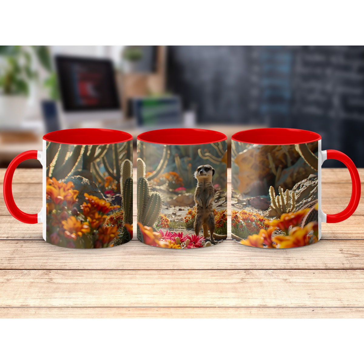 East Urban Home Set of 2 Realistic Animal Design 11oz Accent Mugs ...