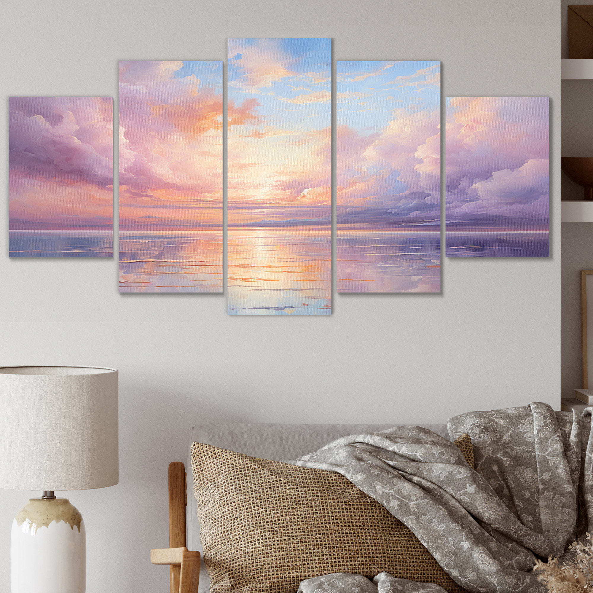 Highland Dunes Sunset Cotton Candy Skies II - Landscapes Canvas Wall ...