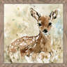 August Grove® 'Fawn in Spring' Framed Watercolor Painting Print | Wayfair