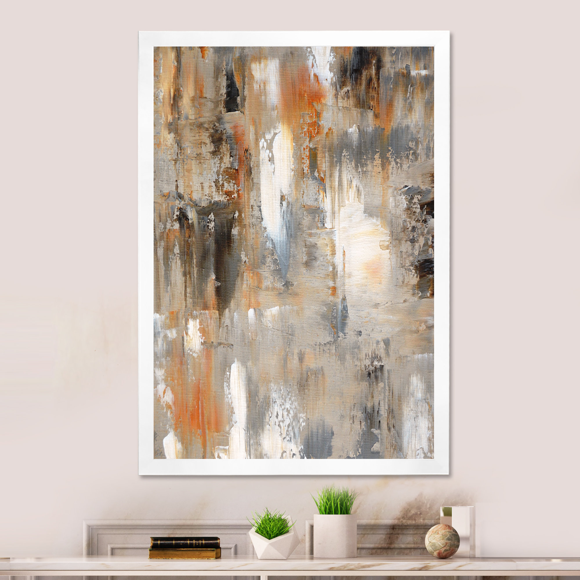 17 Stories Brown Meets Grey Abstract Art " Brown Meets Grey Abstract ...