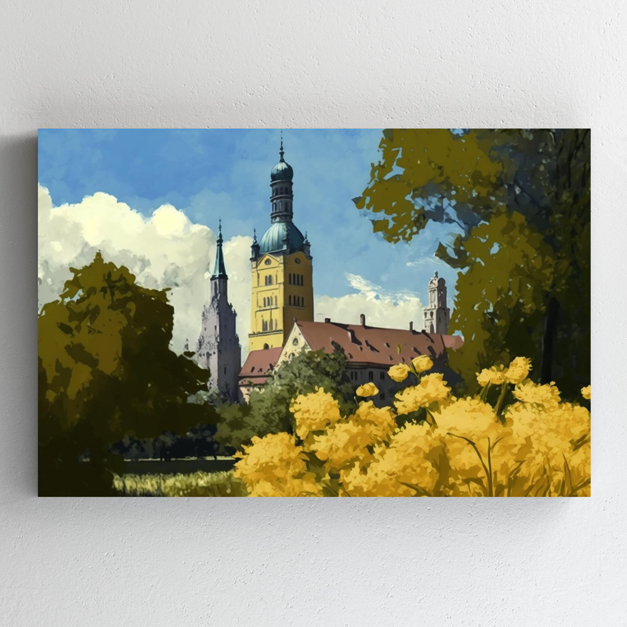 Winston Porter Chrissa Castle In The Countryside Cologne 1 On Canvas ...