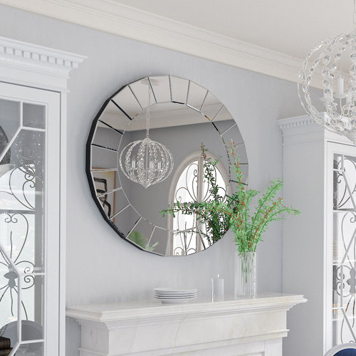 Medium Round Wall Mirrors You'll Love | Wayfair