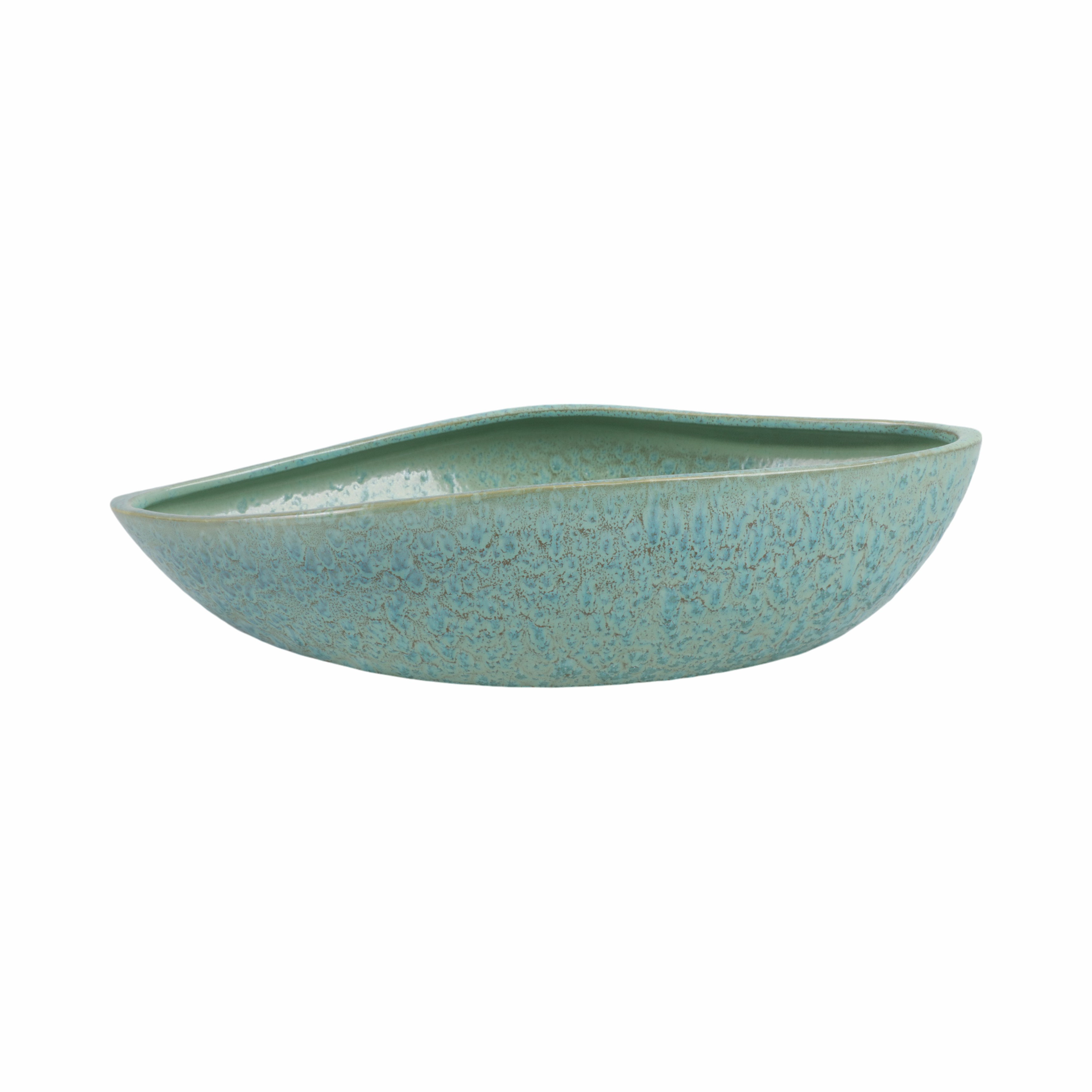 Wrought Studio™ 18" Green Glazed Earthenware Decorative Bowl - Modern ...