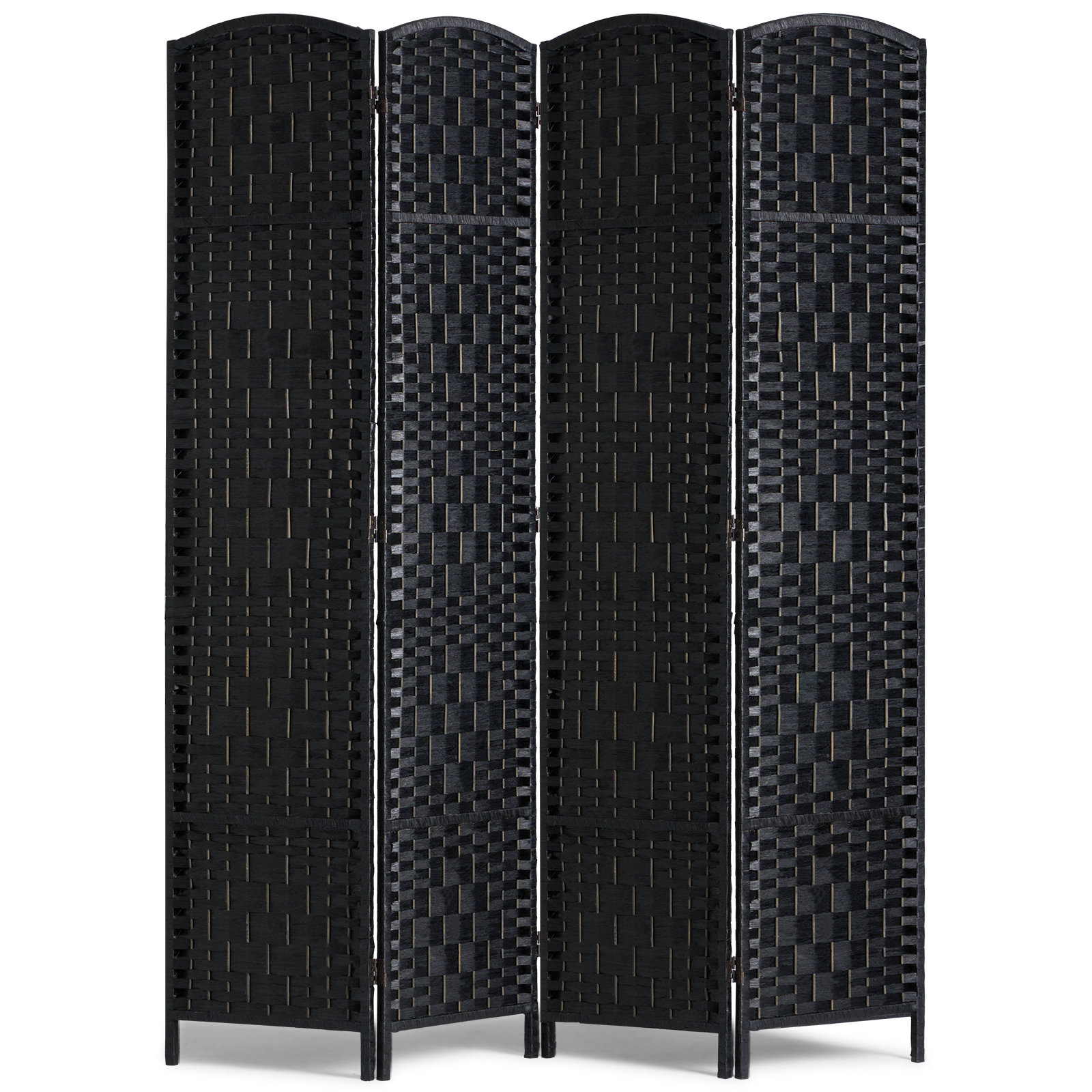 Winston Porter Room Divider Hand-Woven Folding Privacy Screen with ...