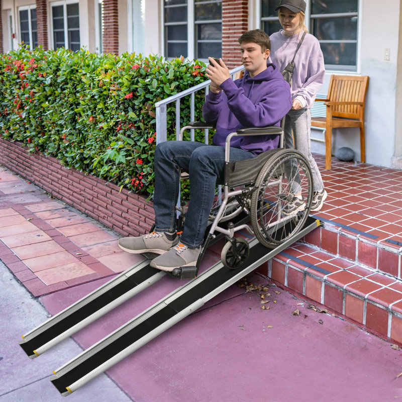 ACEM 2-Piece of 84" Aluminum Wheelchair Track Ramps & Reviews | Wayfair
