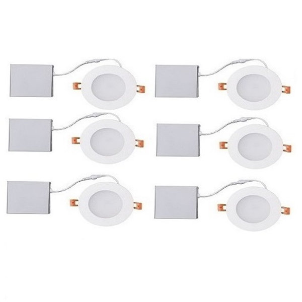 STRAK LED 6-Inch Round LED Slim Panel, Warm White 3000K, Dimmable (6 ...