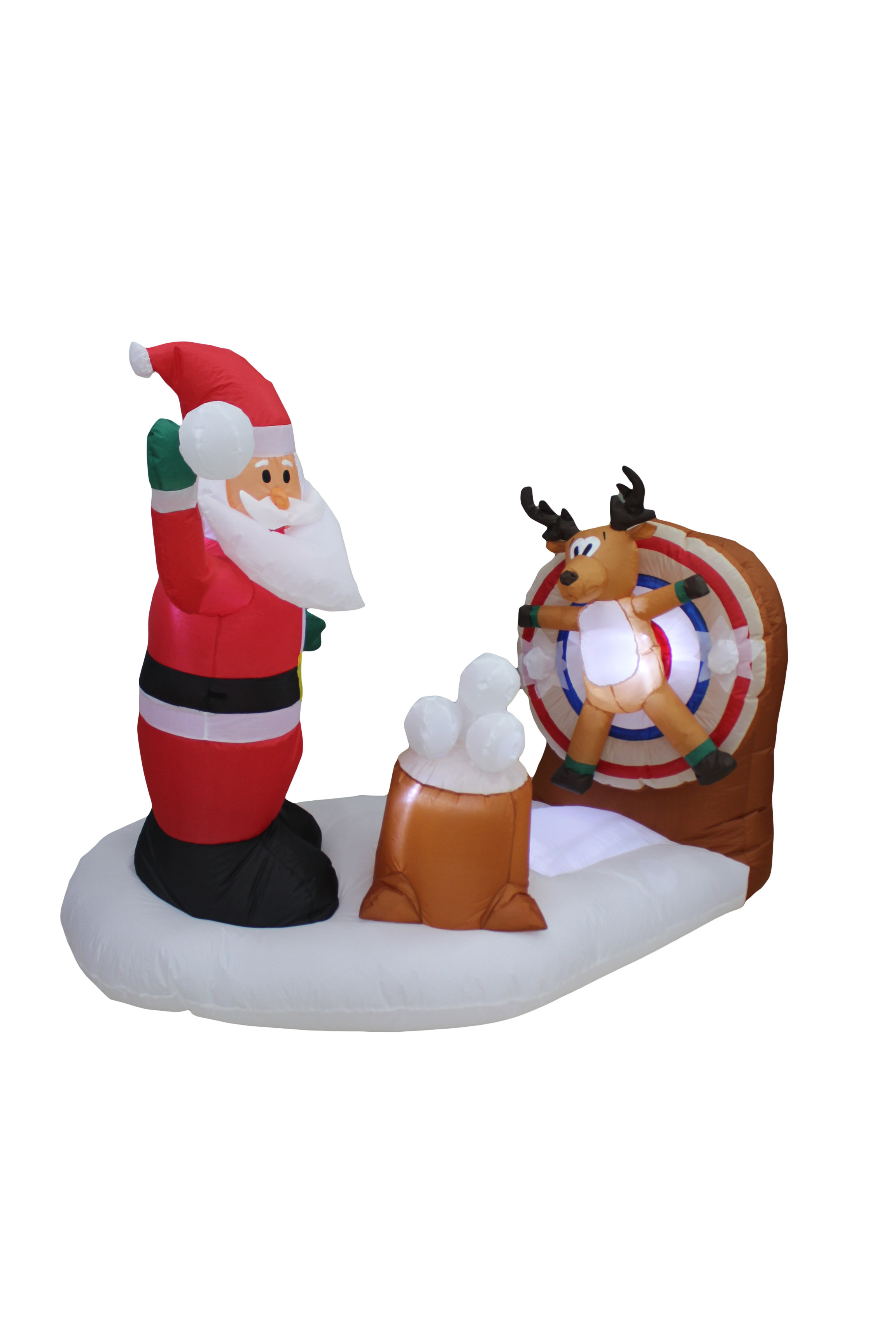 The Holiday Aisle® Animated Snowball Fight Inflatable & Reviews | Wayfair