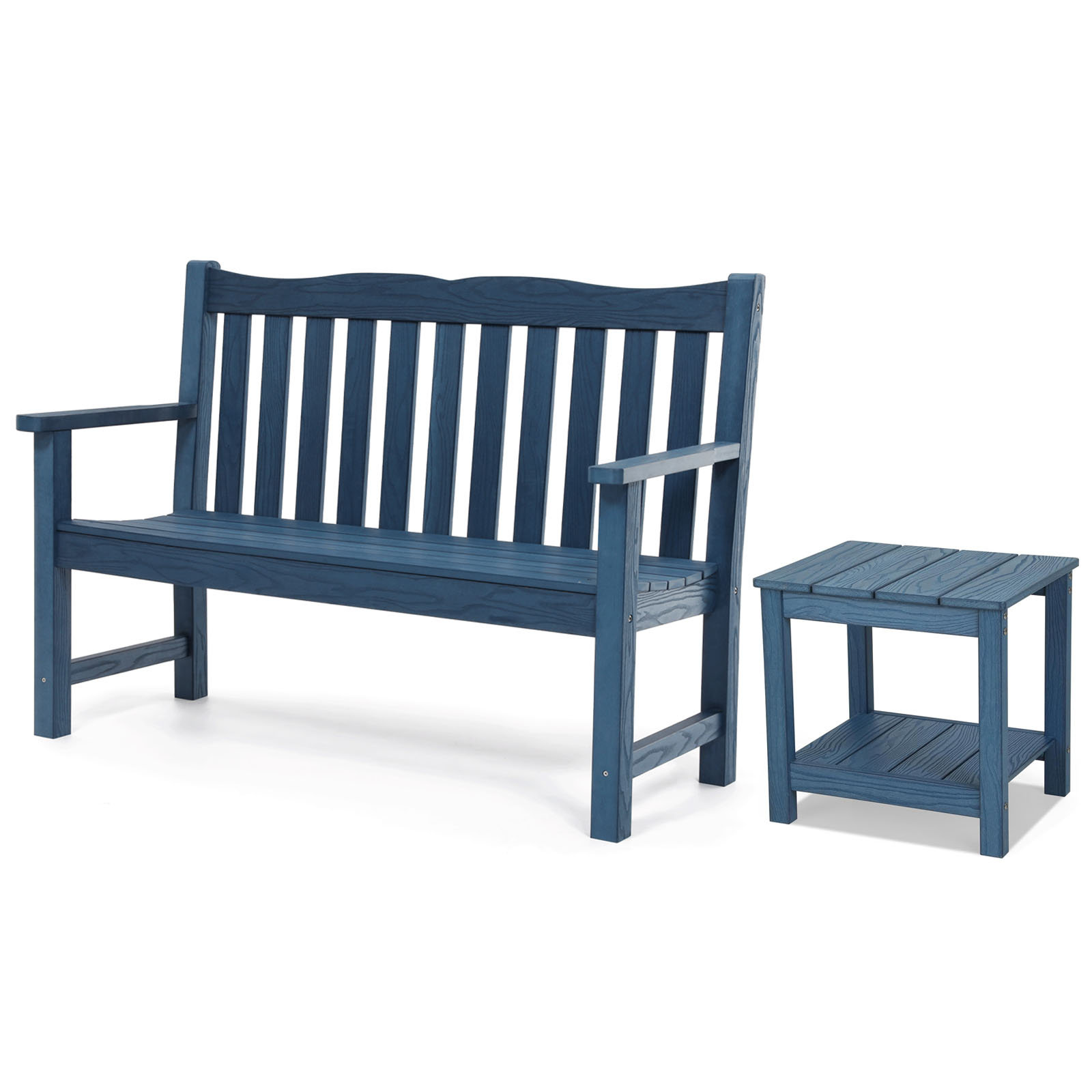 Winston Porter 2-Piece Hips Outdoor Benches, 2-Person Garden Bench For ...