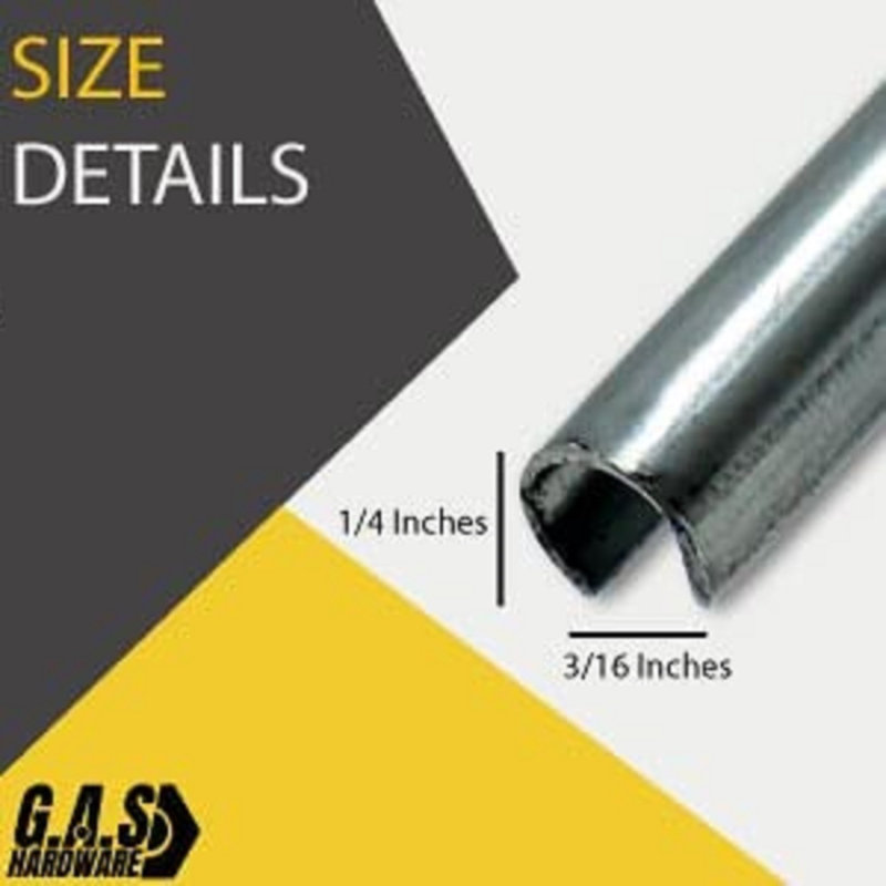 G.A.S. Hardware Snap On Repair Track Cover 1/4" for Sliding Patio Glass ...