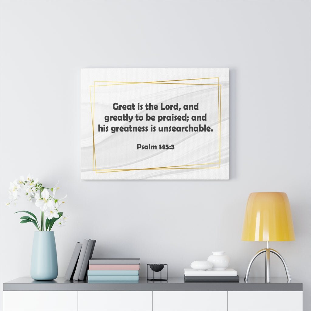 Trinx Great Is The Lord Psalm 145:3 Christian Wall Art Bible Verse ...