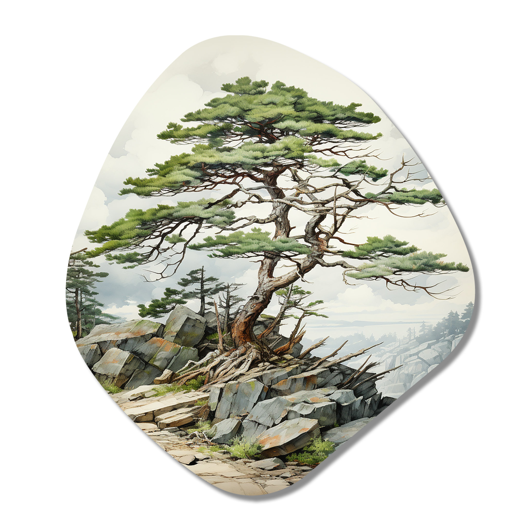 Lark Manor™ Pine Tree Resilience - Tree Pine Nebula Shape Asymmetric ...