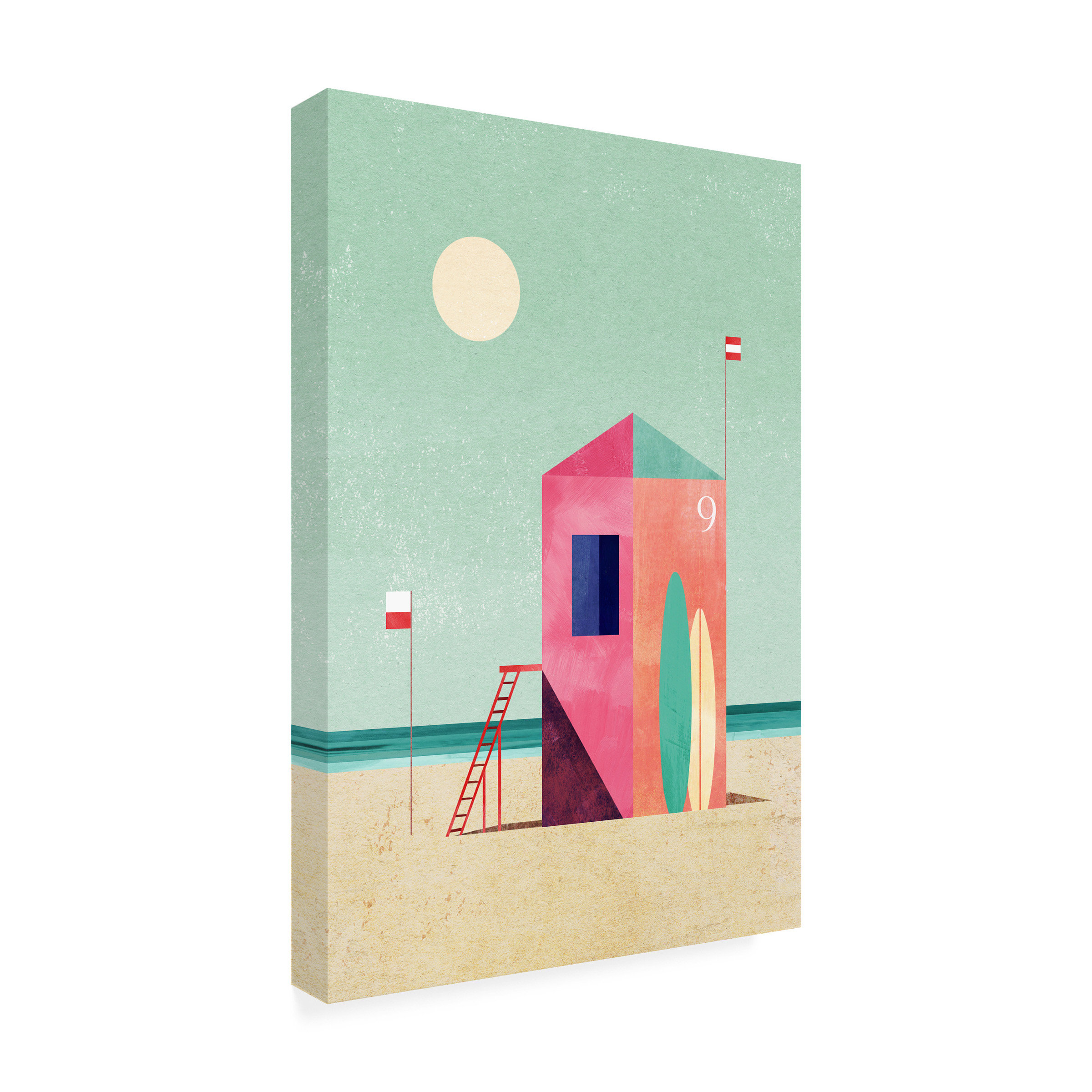 Highland Dunes Longwayhome Surf Hut Canvas Art | Wayfair